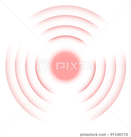 Red radar signal. Audio waves. Sound effect - Stock Illustration ...