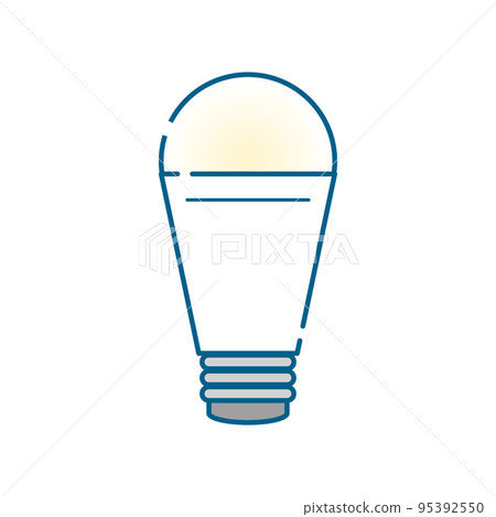 simple led light bulb illustration - Stock Illustration [95392550] - PIXTA