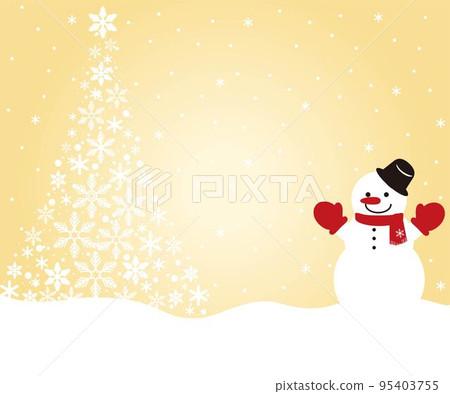 Snowman background frame winter snow cute... - Stock Illustration ...