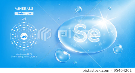 Drop water minerals selenium blue. Minerals...-插圖素材 [95404201] - PIXTA圖庫