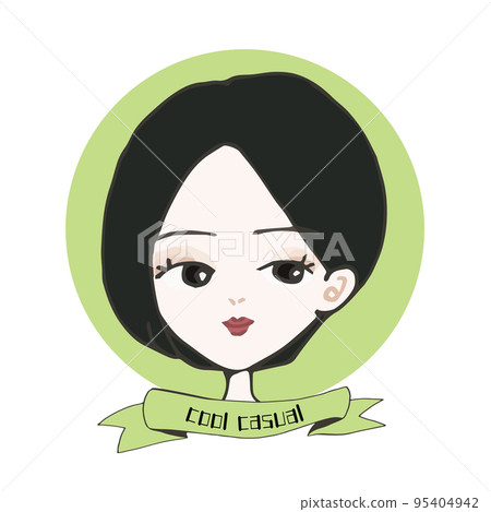 Illustration by face type [cool casual] - Stock Illustration [95404942 ...