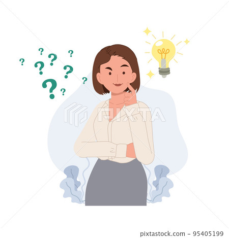 problem solving concept, Businesswoman... - Stock Illustration ...