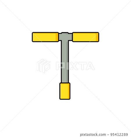 Shock T Handle icon vector illustration full... - Stock Illustration ...