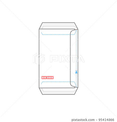 Back side of postal letter (mini letter, envelope) - Stock Illustration ...