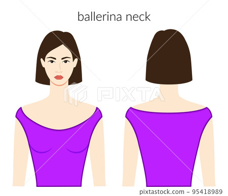 Ballerina neckline clothes character beautiful...-插圖素材 [95418989] - PIXTA圖庫