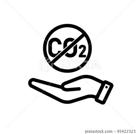 CO2 (carbon dioxide) reduction / SDGs vector... - Stock Illustration [95422323] - PIXTA