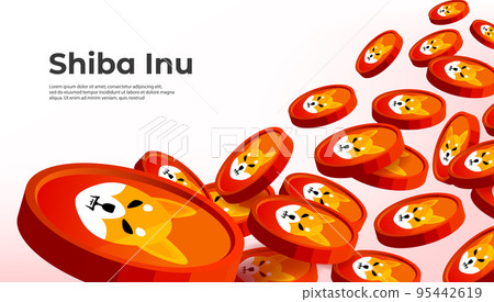 Shiba Inu (SHIB) cryptocurrency concept banner... - Stock Illustration ...