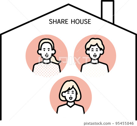 Illustration of share house - Stock Illustration [95455846] - PIXTA