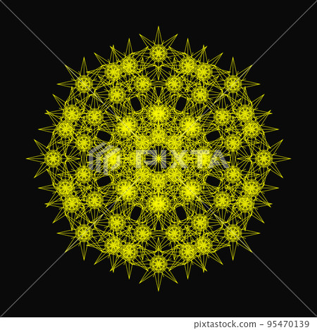 geometric pattern fractal sacred geometry... - Stock Illustration ...