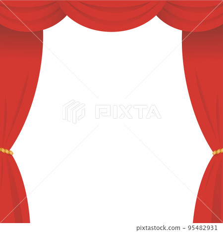 Stage curtain, drop curtain, stage curtain - Stock Illustration ...