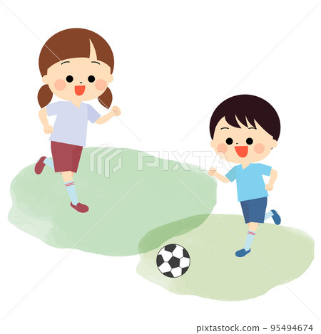 Clipart Kids Playing Soccer