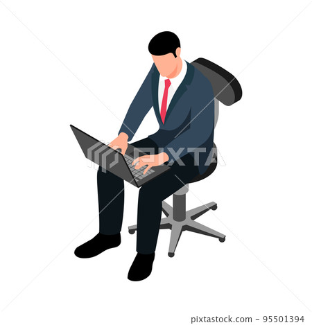 Isometric Businessman Illustration - Stock Illustration [95501394] - PIXTA