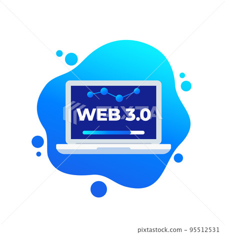 Web 3.0 decentralized internet vector icon - Stock Illustration ...