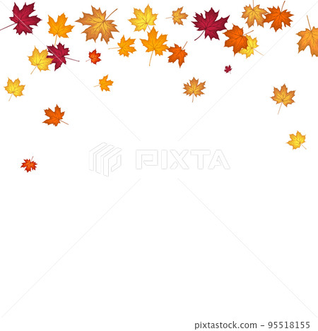 Autumn Maple Frame - Stock Illustration [95518155] - PIXTA