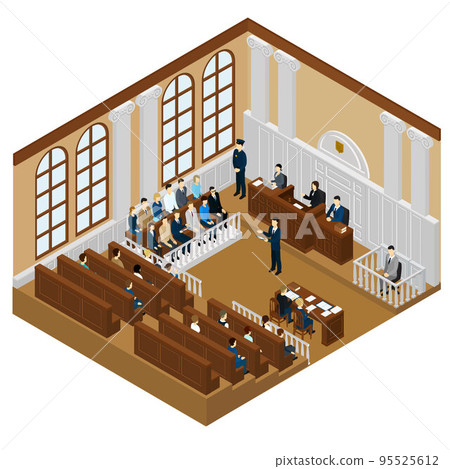 Isometric Judicial System Concept - Stock Illustration [95525612] - PIXTA