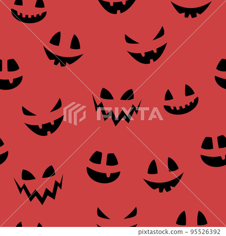 Creepy Halloween wallpaper with pumpkin face.... - Stock Illustration ...