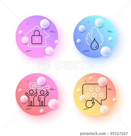 Ranking star, Lock and Voting campaign minimal... - Stock Illustration [95527207] - PIXTA