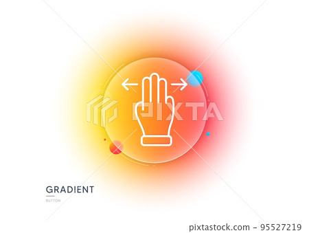 Multitasking gesture line icon. Gradient blur... - Stock Illustration ...