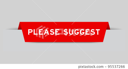 Red color inserted label with word please... - Stock Illustration ...