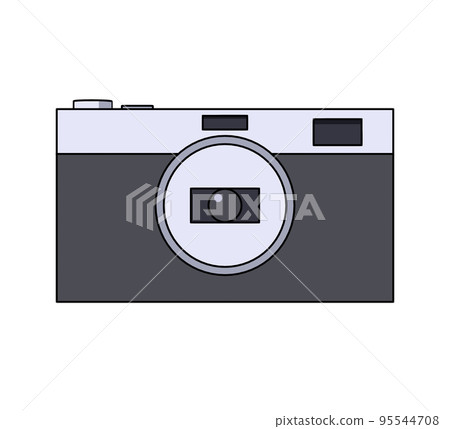 Illustration of the front of a digital camera - Stock Illustration ...