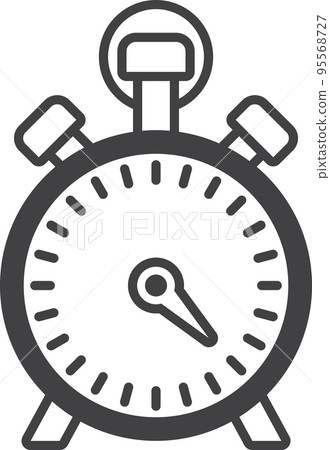 stopwatch illustration in minimal style - Stock Illustration [95568727 ...