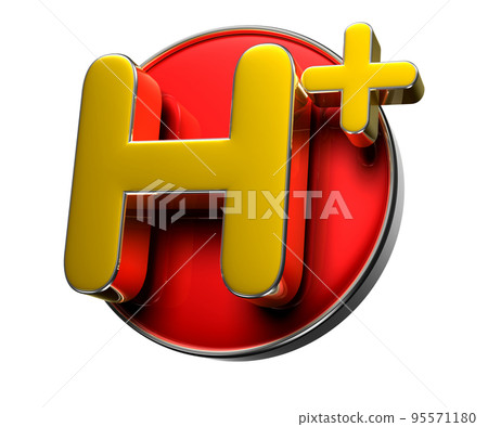 H plus. - Stock Illustration [95571180] - PIXTA