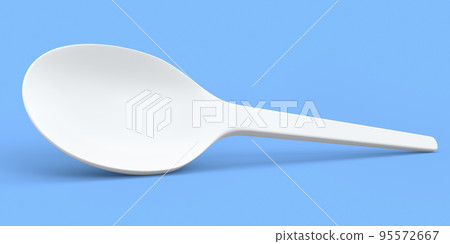 Eco-friendly disposable utensils like spoon on... - Stock Illustration ...