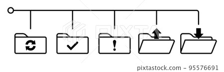 System folder icon set - Stock Illustration [95576691] - PIXTA
