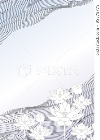 Mourning Japanese pattern lotus background - Stock Illustration ...