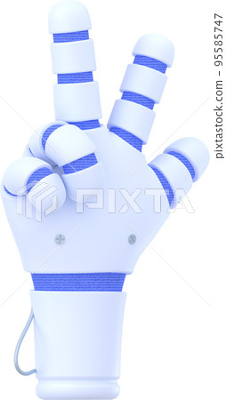 3d robot hand show three fingers - Stock Illustration [95585747] - PIXTA