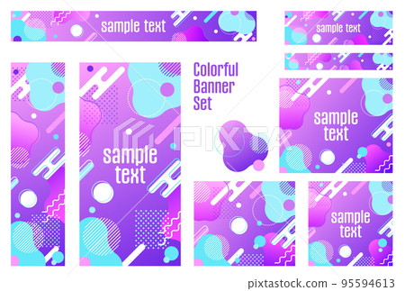 Frame material_Memphis pattern_Purple - Stock Illustration [95594613 ...