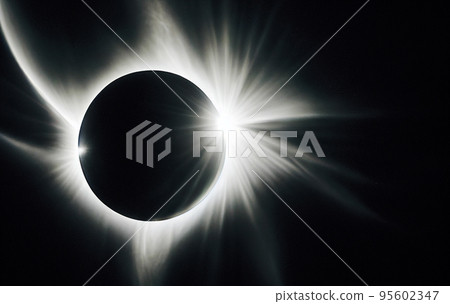 Illustration of a partial solar eclipse. A... - Stock Illustration ...