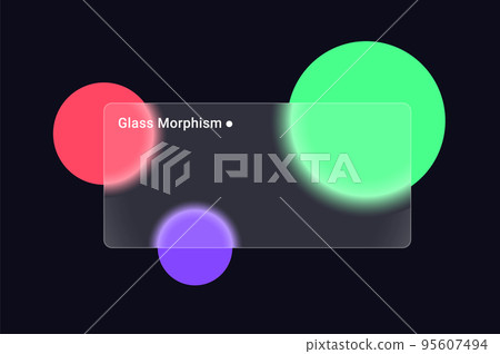 Glass morphism blur gradient 3d screen...-插圖素材 [95607494] - PIXTA圖庫