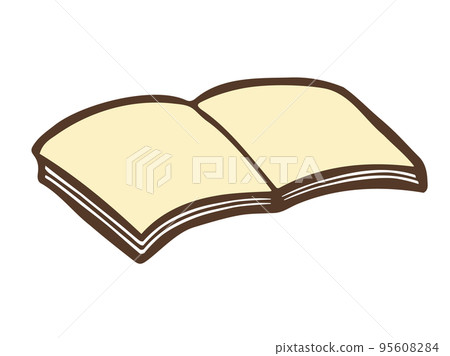 Cute open book / hand-drawn illustration material - Stock Illustration ...