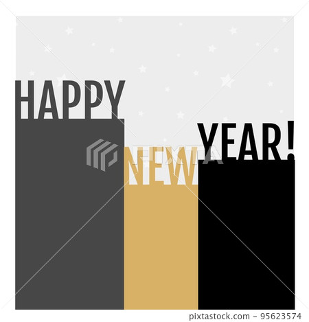 Square image of happy new year over beige... - Stock Illustration ...