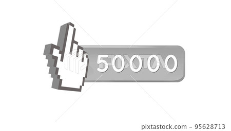 Image of 500000 and hand on white background - Stock Illustration ...