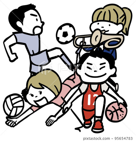 Various club activities - Stock Illustration [95654783] - PIXTA