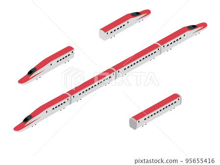 Shinkansen E6 series isometric - Stock Illustration [95655416] - PIXTA