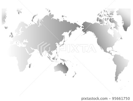 黑白世界地圖-插圖素材 [95661750] - PIXTA圖庫