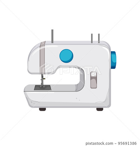 equipment sew machine cartoon vector illustration - Stock Illustration ...