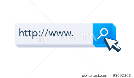 Search button and click, search Bar for... - Stock Illustration ...