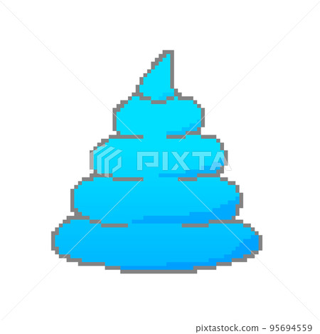 Dot picture blue poop material - Stock Illustration [95694559] - PIXTA
