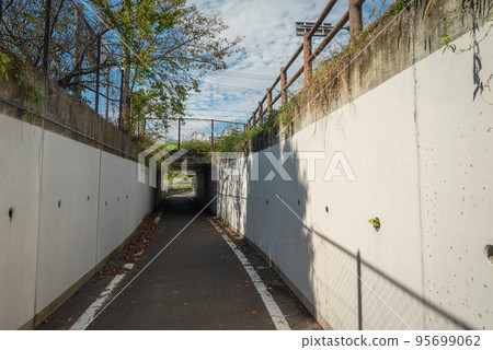 Half Underpass [Azumino Yamabiko Bicycle Path] - Stock Photo [95699062 ...