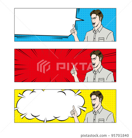 White people explaining American comics touch - Stock Illustration ...