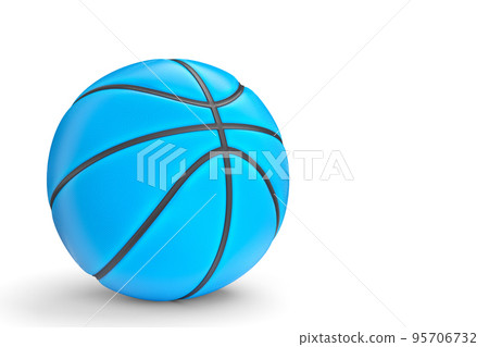 Blue basketball ball isolated on white background - Stock Illustration ...