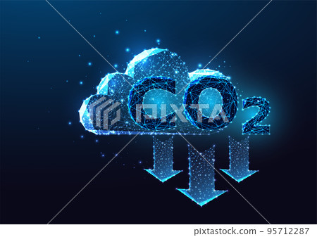 Carbon capture concept with Carbon dioxide... - Stock Illustration ...