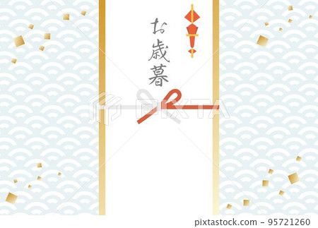 Year-end gift paper template illustration material - Stock Illustration ...