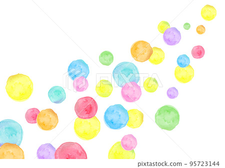 Cute dot watercolor background material - Stock Illustration [95723144 ...
