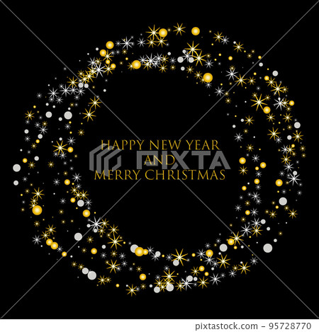 New Years Confetti Black Background