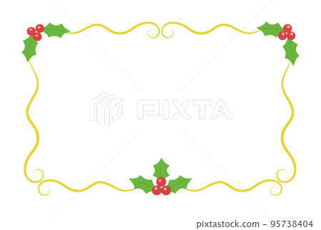 Holly tree and gold vine simple... - Stock Illustration [95738404] - PIXTA